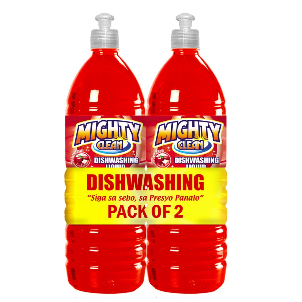 Mighty Clean Dishwashing Liquid By 2s Red Apple 970ml | Shopee Philippines