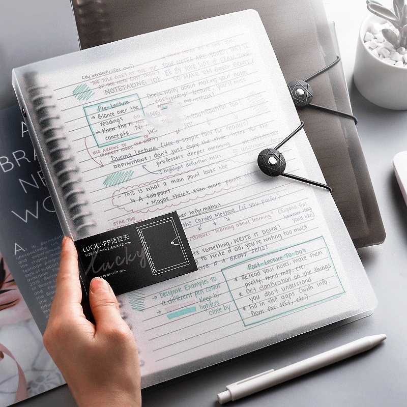 Makapal na loose leaf refillable refill notebook na may padded hard ...