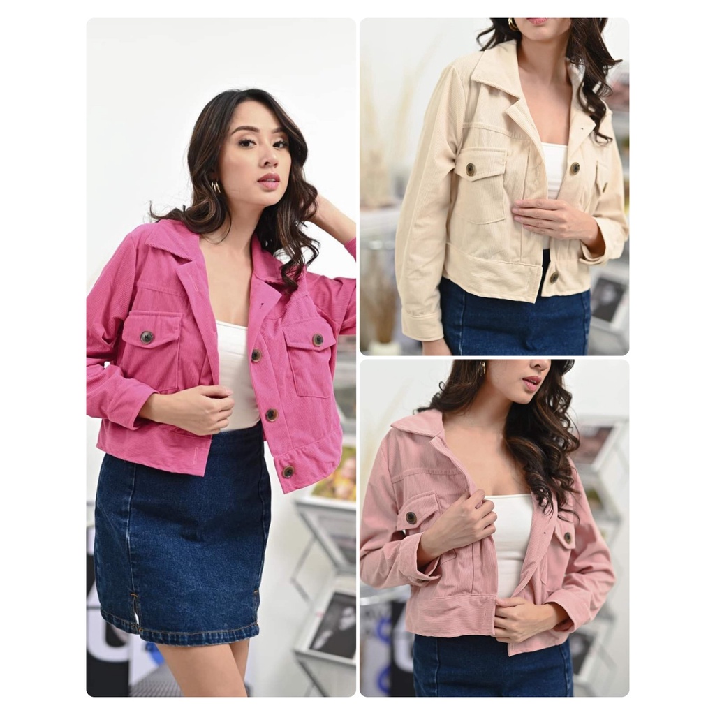 Milan Corduroy Jacket with Functional Buttons | Shopee Philippines