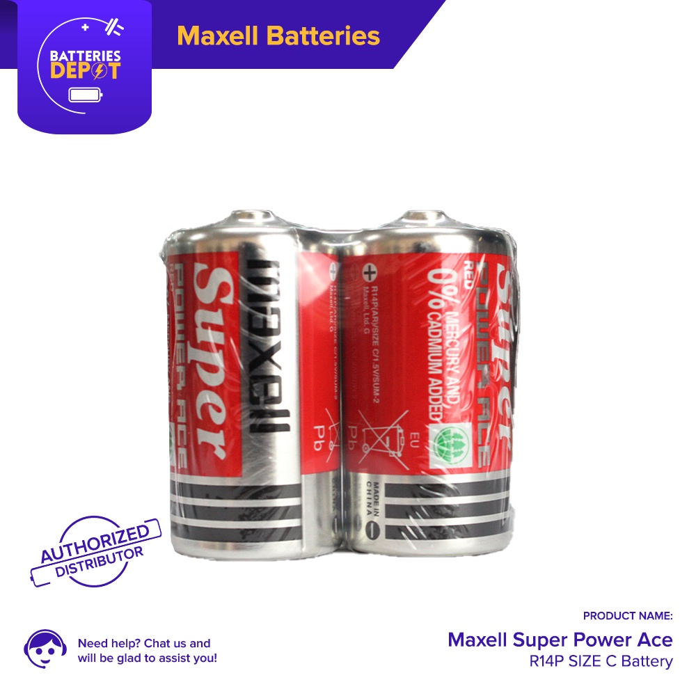Maxell Super Power Ace Size C Battery | Shopee Philippines