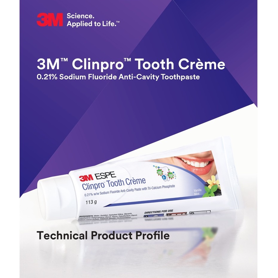 3M Clinpro Tooth Creme Sodium Fluoride Anti Cavity Toothpaste, Vanilla ...