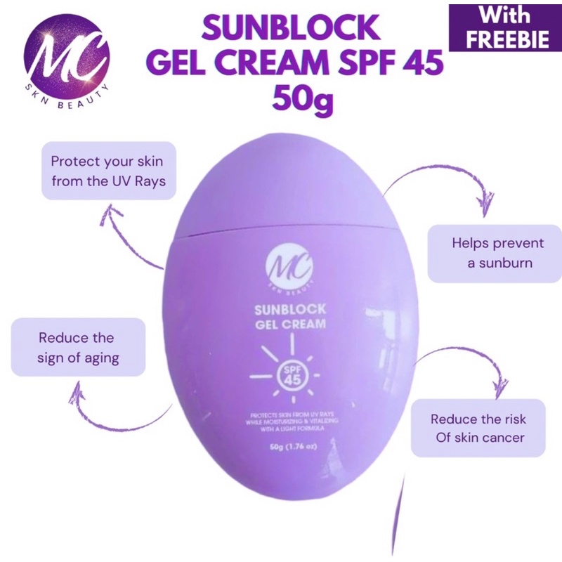 SUNBLOCK GEL CREAM SPF 45 (50g) | Shopee Philippines