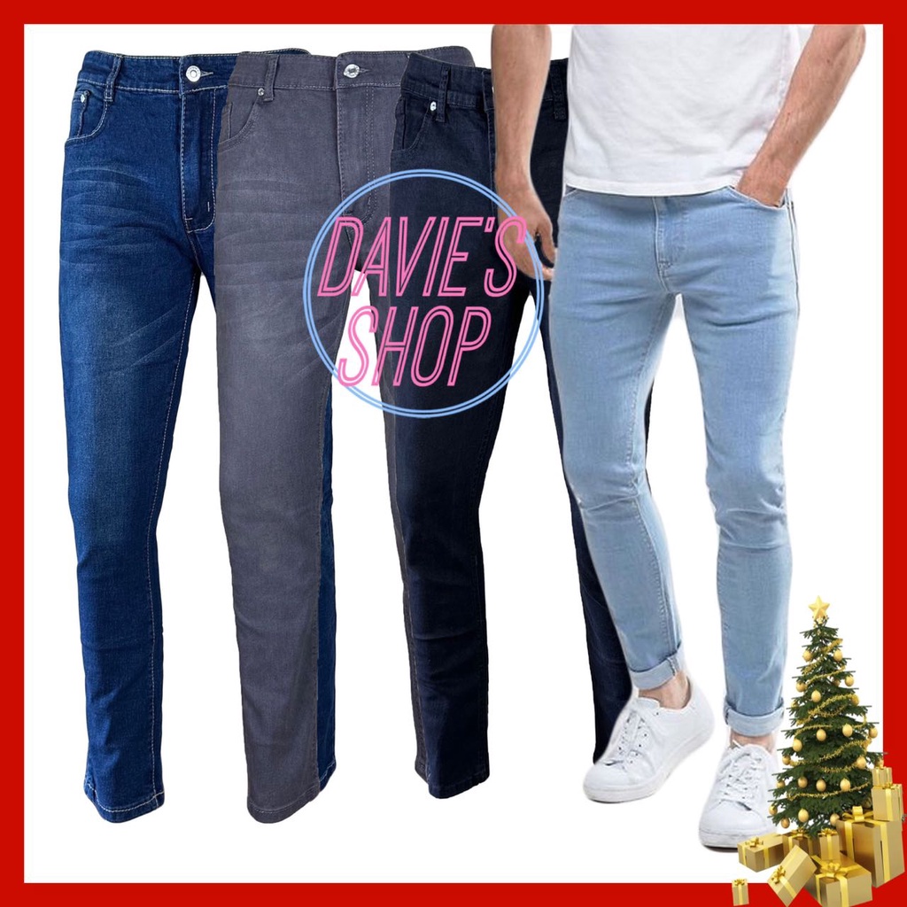 5 Colors MEN's Skinny Jeans Stretchable Mens Wear Korean Style Denim ...