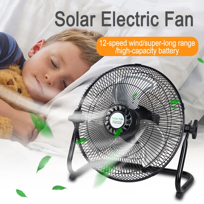 Solar Fan Rechargeable Solar Fan With Panel Cell Phone Charging 12V Big ...