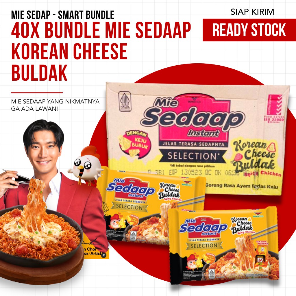 Sedaap Korean Cheese Buldak Instant Fried Noodles - 86gr (Cartoonan ...