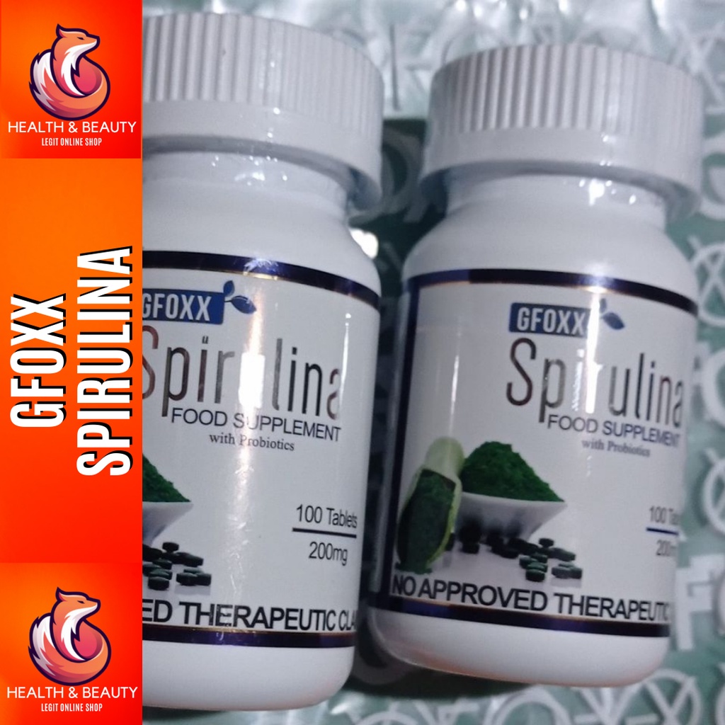 BEST SELLER GFOXX SPIRULINA + PROBIOTICS FOOD SUPPLEMENT (100 Tablets ...