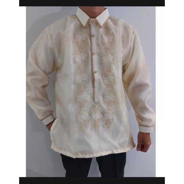 Barong tagalog for men/ Chinese random burda with sport | Shopee ...