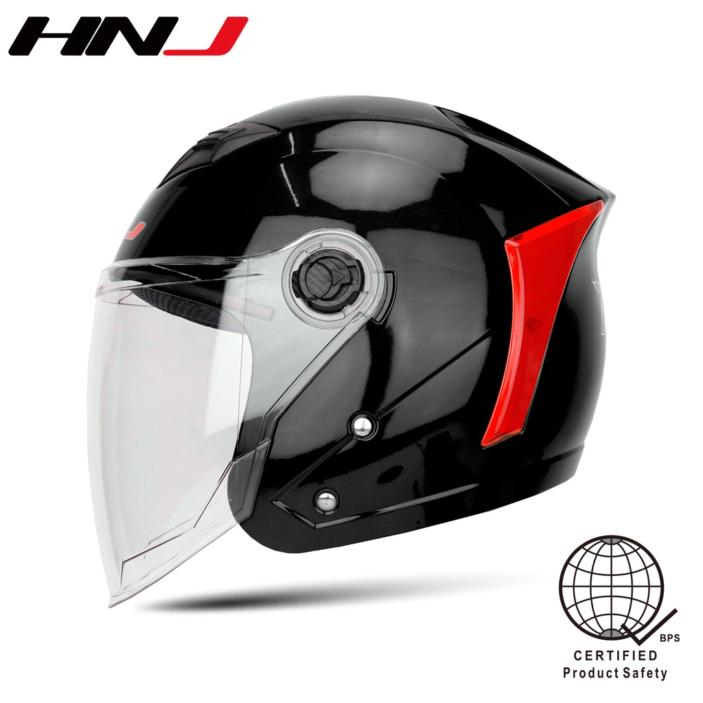 HNJ A4-001plain General Purpose Motorcycle Half Face Helmet For Men And ...