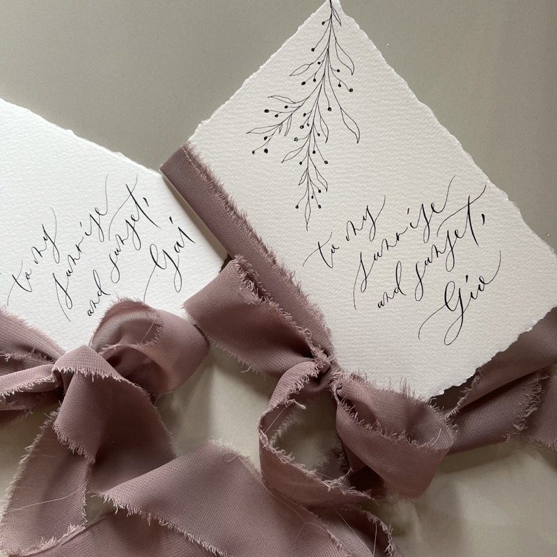 Wedding Vows Set (pair of folded cards with ribbons) | Shopee Philippines