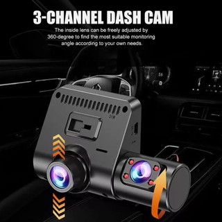 New!!! QCY A38 Dash Cam Car DVR HD 1080P Inside Vehicle Three Way 3 ...