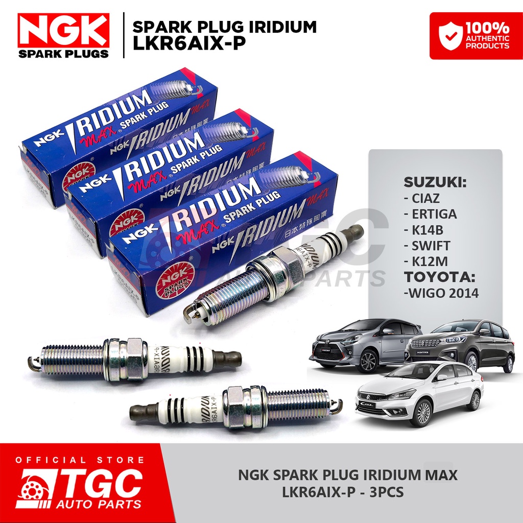 NGK Iridium MAX Spark Plug LKR6AIX-P Suzuki Ciaz, Ertiga K14B, Swift, K12M, Toyota Wigo 2014 ...