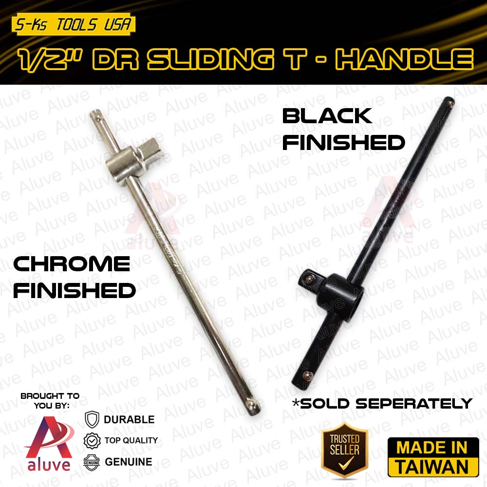 S-Ks Tools USA Sliding T Handle 1/2" drive | CHROME FINISHED | BLACK ...