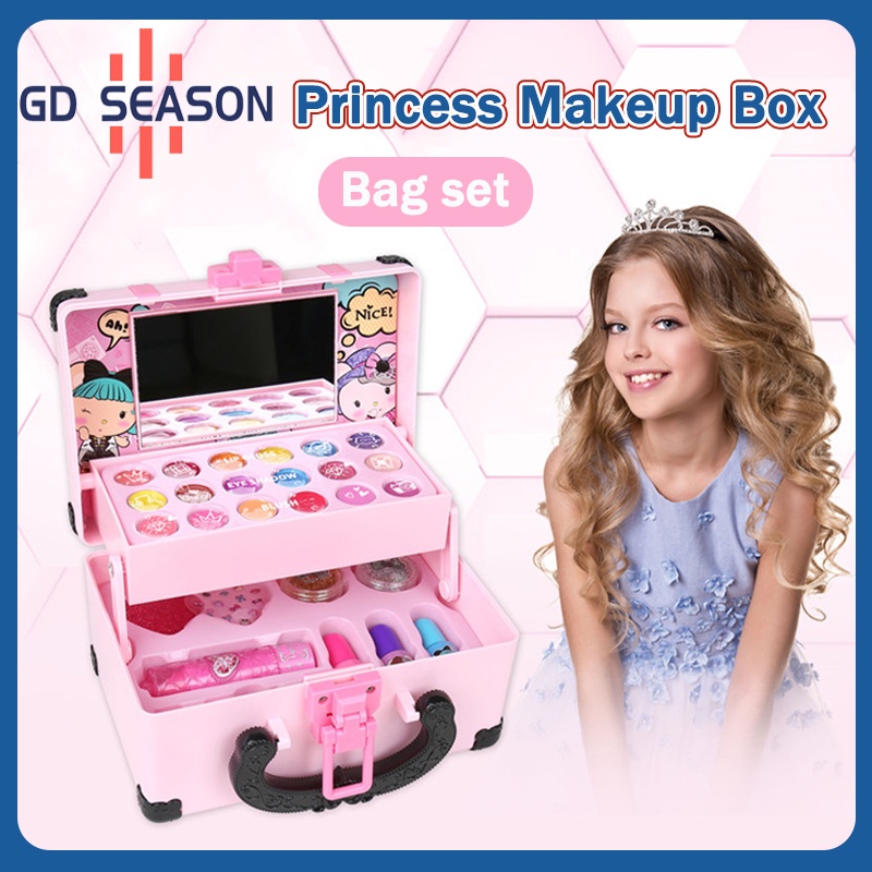 32PCS Kids Makeup Toys Girls Real Makeup Kit Washable Non-toxic Makeup ...