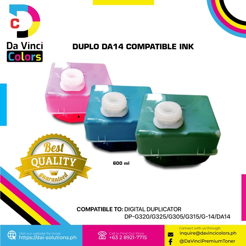 DUPLO DA14 COLORED COMPATIBLE INK | Shopee Philippines