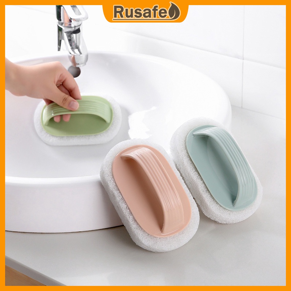Plain Handle Clean Brush Sponge Wipe Tile Kitchen Clean Sponge Wipe ...
