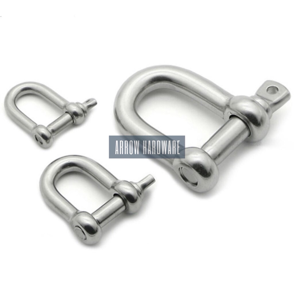 Arrow Steel D-SHACKLE m6/m8/m10/m12/m14/m16/m18 | Shopee Philippines