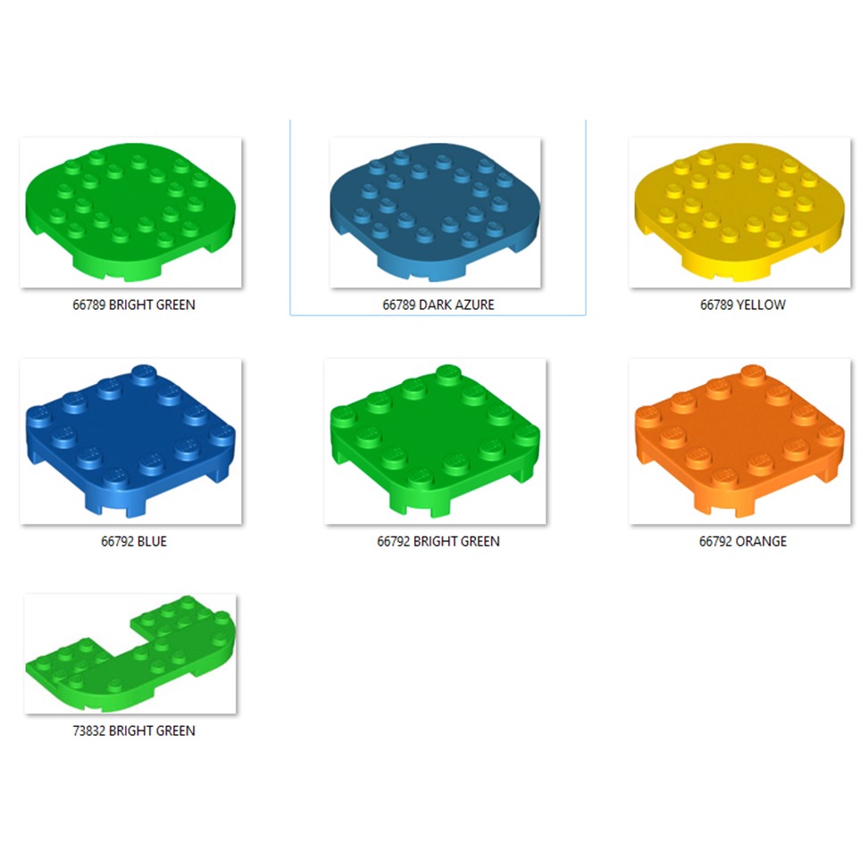 LEGO Plate: Modified Plate with Rounded Corners and 4 feet (sold per ...