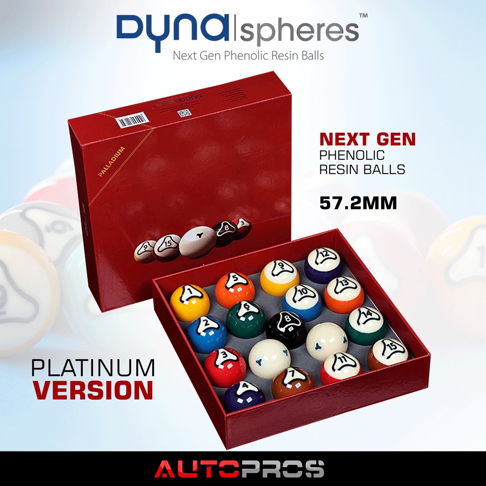 DynaSpheres PLATINUM Version 16pcs Billiard Pool Ball Set 57.2mm, (Bola ...