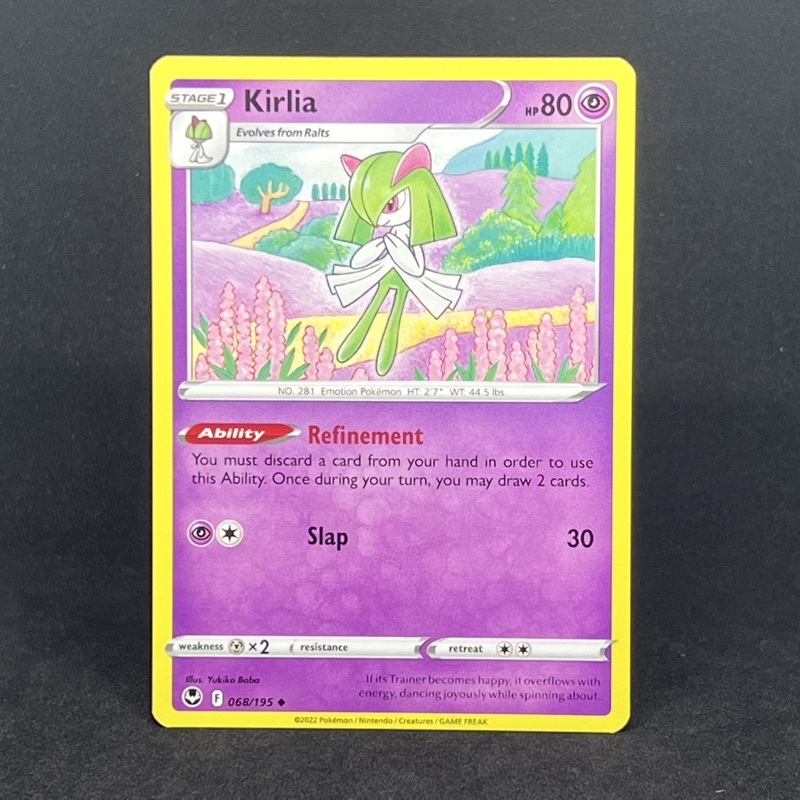 Pokemon TCG Kirlia Uncommon 068/195 2022 Sword & Shield Silver Tempest ...