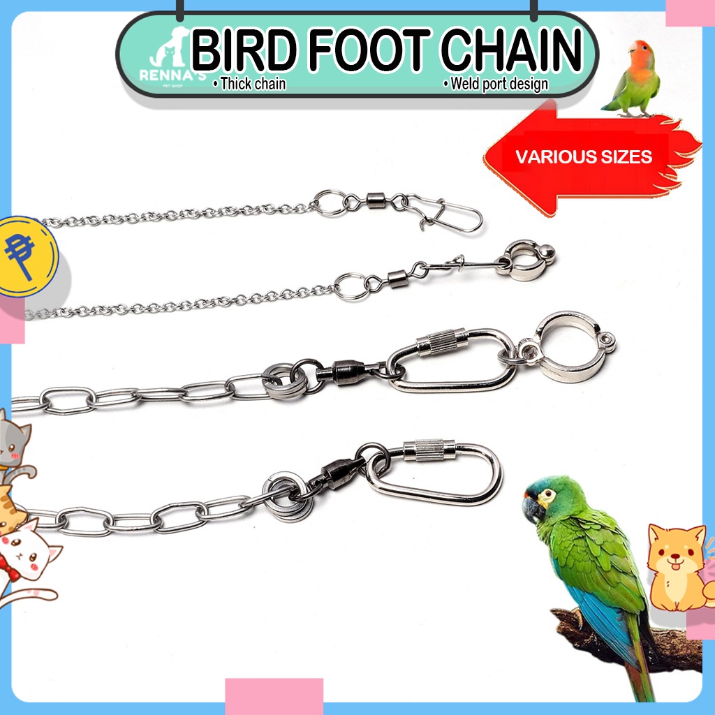 Renna's Bird Leg Chain Parrot Leg Ring Anklet Foot Chain Bird Outdoor ...
