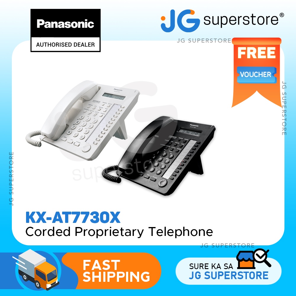 Panasonic KX-AT7730X Proprietary Telephone Landline with 1 Line LCD, Programmable Keys & Dual ...