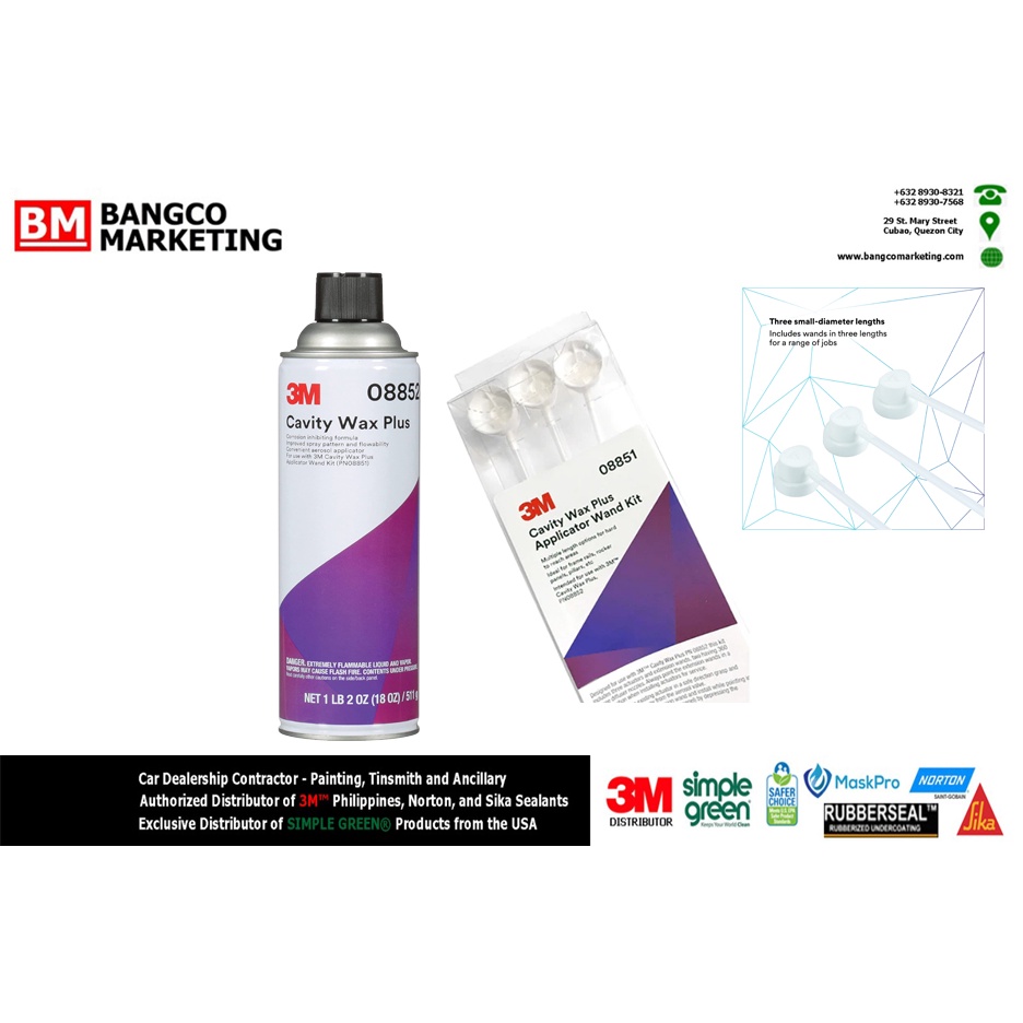 3M CAVITY WAC PLUS 8852 + 3M CAVITY WAX WAND 8851 | Shopee Philippines