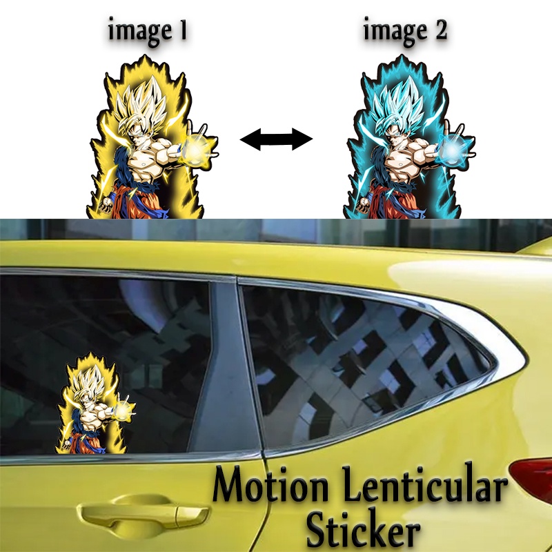Dragon Ball Z Goku Supersaiyan Motion Sticker Anime Sticker Waterproof ...