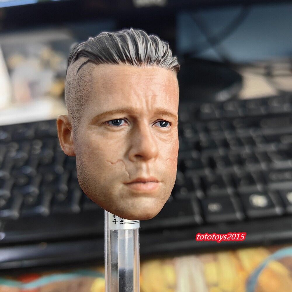 1/6 Brad Pitt Head Sculpt Carved Model Fit 12" Male Soldier Action ...