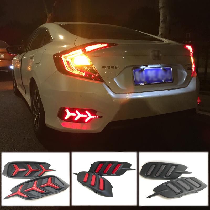 Honda Tenth Generation Civic Mustang Rear Bar Lights Modified Led Tail ...