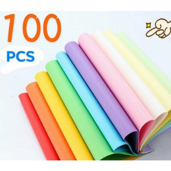 YUTU 100PCS Colored Paper “A4 Size” Solid Color | Shopee Philippines