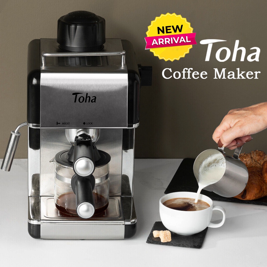 Coffee Maker Toha Espresso coffee maker with frothing milk coffee ...