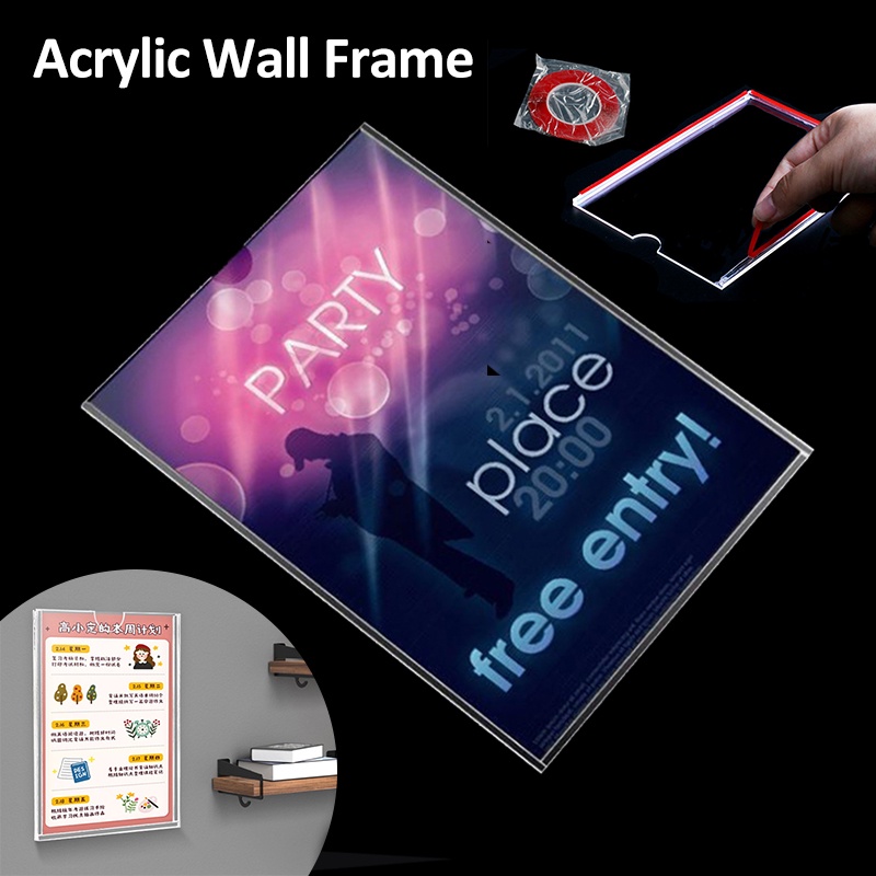 Acrylic Wall Sign Holder Wall Mount Sign Holder Certificate Frames ...