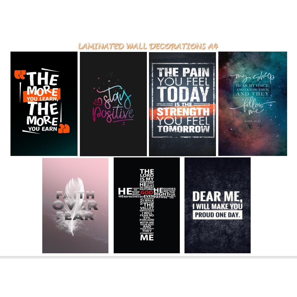 GODLY MOTIVATIONAL WALL DECOR BIBLE VERSE DECOR | Shopee Philippines