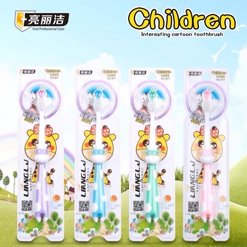 Giraffe Kids Toothbrush | Extra Soft Bristles for 2-8 Years | Shopee ...