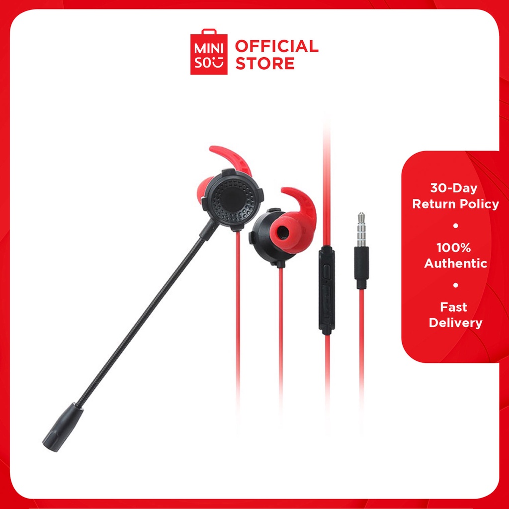 MINISO 3.5mm In-ear Earphones with Boom Microphone for Gaming, Model ...
