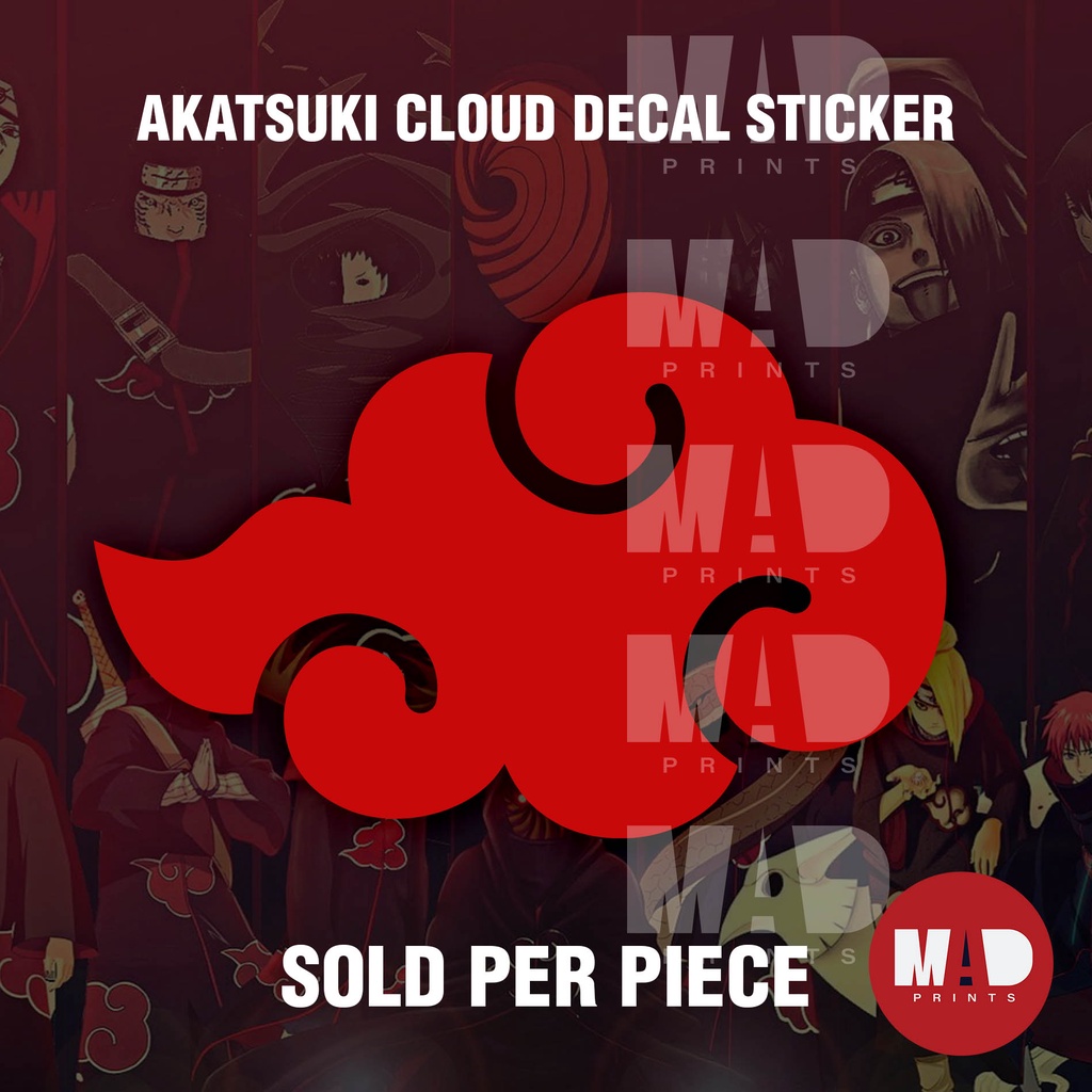 Akatsuki Cloud Decal Waterproof Sticker | Shopee Philippines
