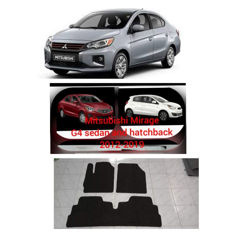 Mitsubishi Mirage 2012-2023 G4 nomad rubber car mat with piping Mirage ...
