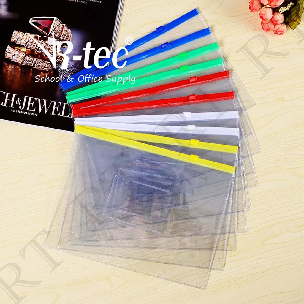 Rtec A4 Plastic Envelope with Zip Style Closure envelope organizer ...