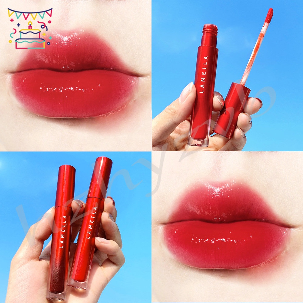 LAMEILA Liquid lip tint Long Lasting Lipstick Matte Lip Gloss - 6 ...
