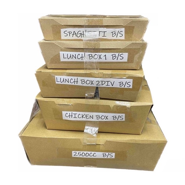 Meal box Silver laminated Kraft Paper Assorted Sizes High Quality ...