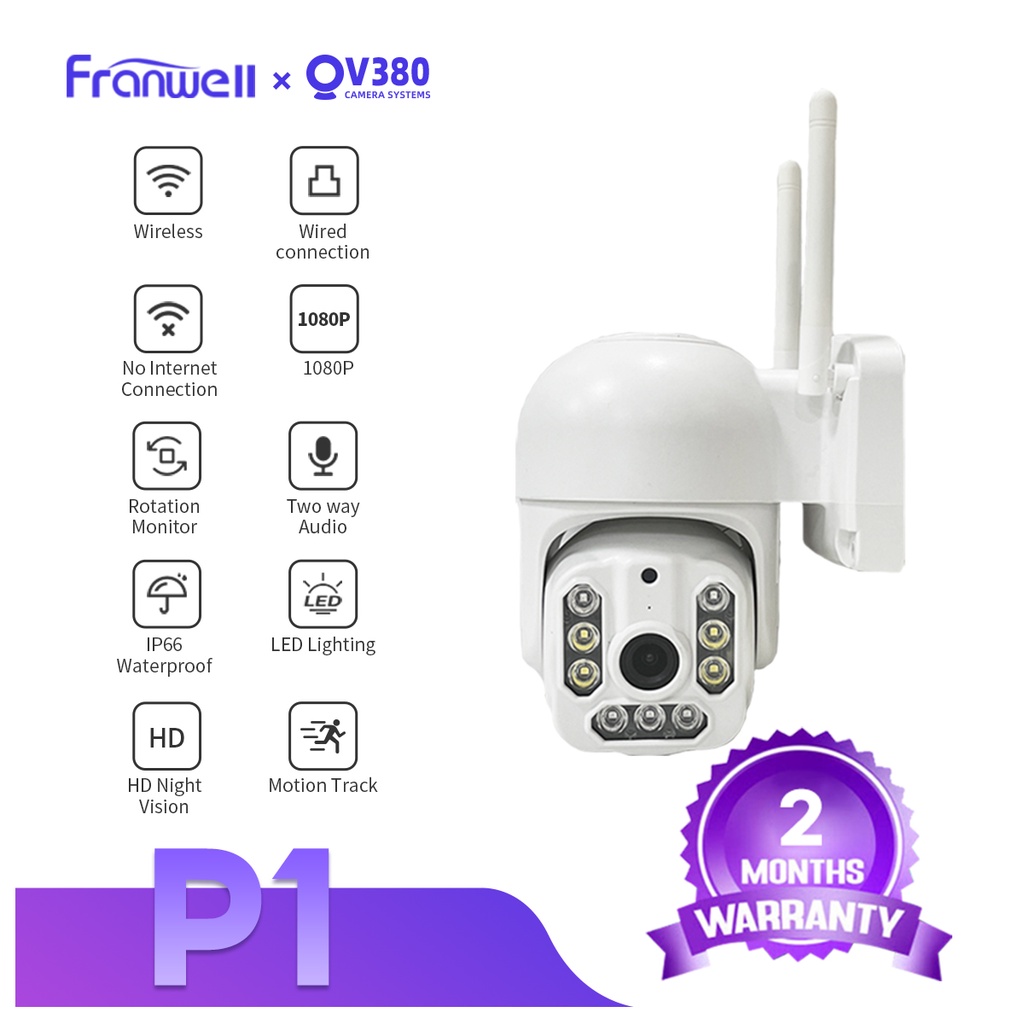 V380 CCTV P1 Outdoor Waterproof 1080P Night vision Wireless CCTV IP ...