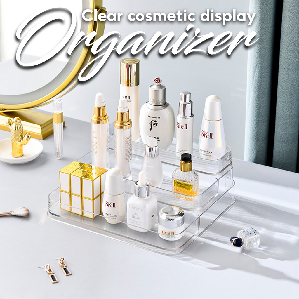 LOCAUPIN Clear Cosmetic Display Organizer Skincare Storage Case Vanity ...