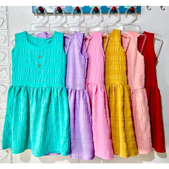 Bubble Lattice Terno and Dress (1 to 3 Yrs Old) | Shopee Philippines