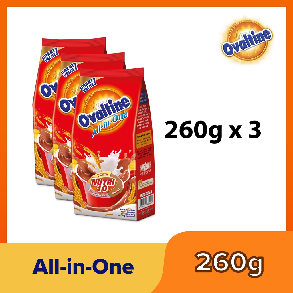 Ovaltine All-In-One 260g Set of 3 | Shopee Philippines
