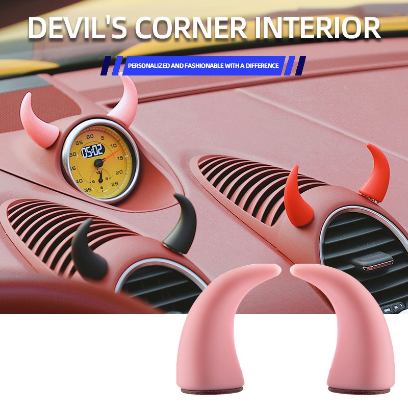 1 pair Car Sticker Fashion 3D Little Devil Demon Styling Auto Logo ...