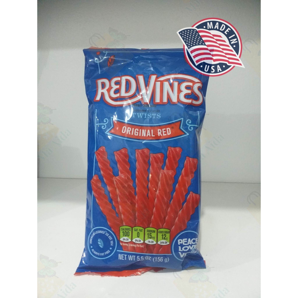Red Vines Twists, Original Red Licorice Candy, 5.5 oz(156g) | Shopee ...