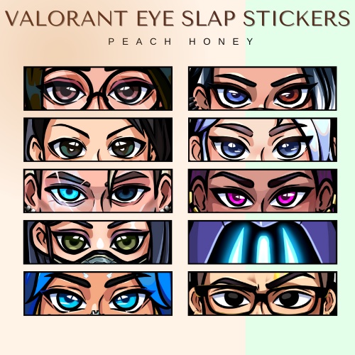 Valorant Eye Slap Stickers Viper Jett Fade Sova Sage Reyna Fade Chamber ...