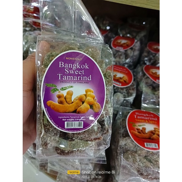 ORIGINAL Moniegold Bangkok Tamarind 220 grams in a bag/sweet tamarind ...