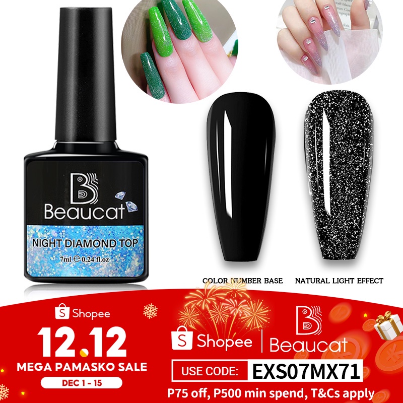 Glitter TOP COAT Glitter finish. Diamond Nail Lacquer 7ml Glitter Nail Lacquer | Shopee Philippines