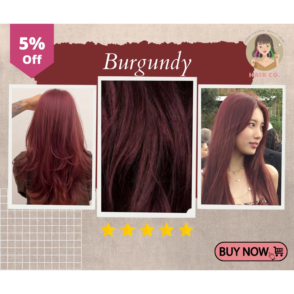 Burgundy Cellowax Hair Color | Shopee Philippines